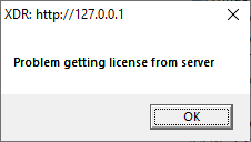 Problem getting license from server